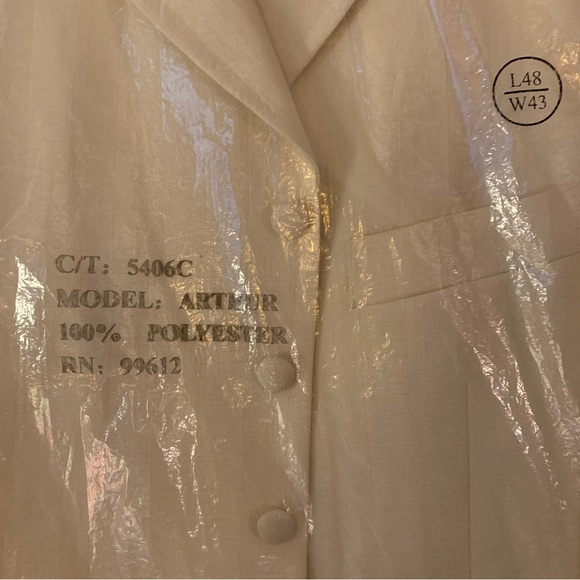 Zacchi | Suits & Blazers | Zacchi Classico Italiana Mens Cream Striped ...